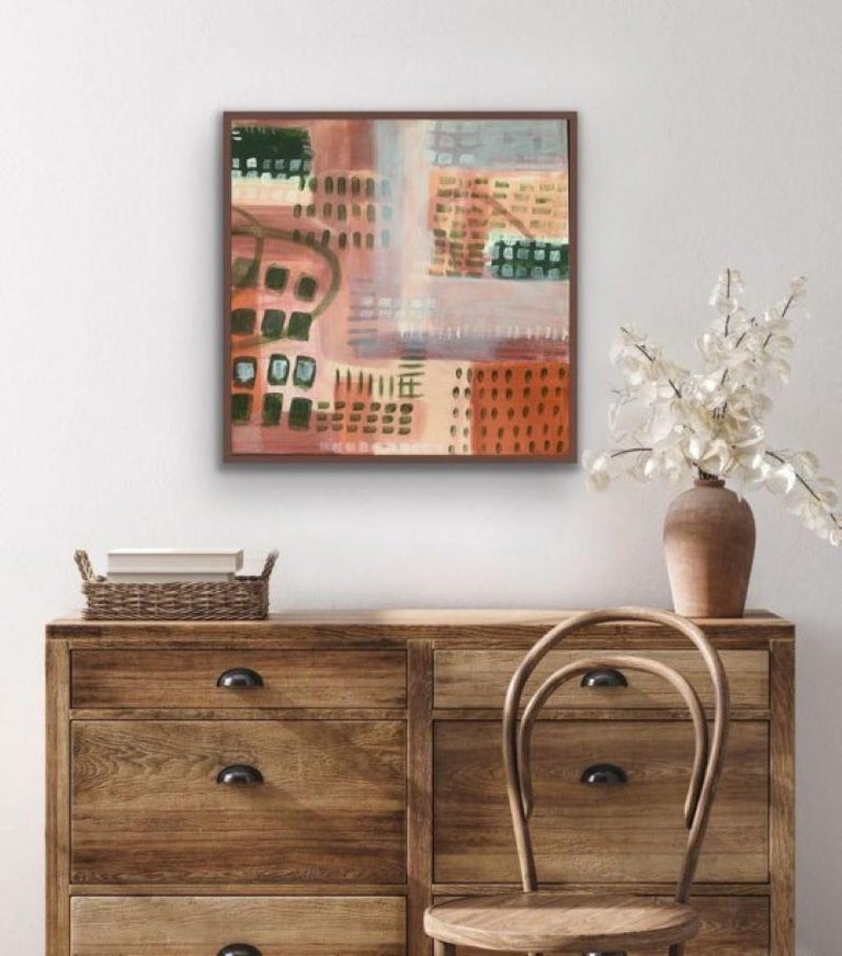 Fleur Park - Field Vs Town, original abstract paitning, landscape ...
