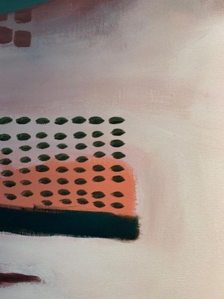 Fleur Park - Sage Green abstract city vs landscape, original For Sale ...