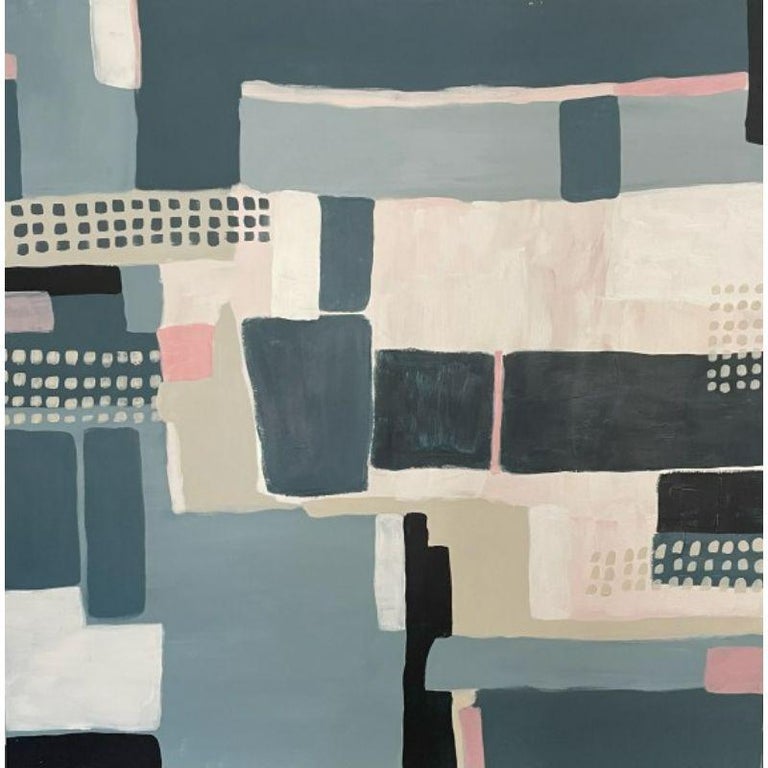Fleur park - Field Patterns Blue, Abstract Cityscape Rural Landscape ...