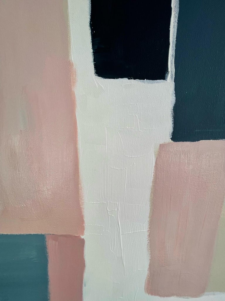 Fleur park - Field Patterns Blue and Pink, Abstract Landscape Painting ...