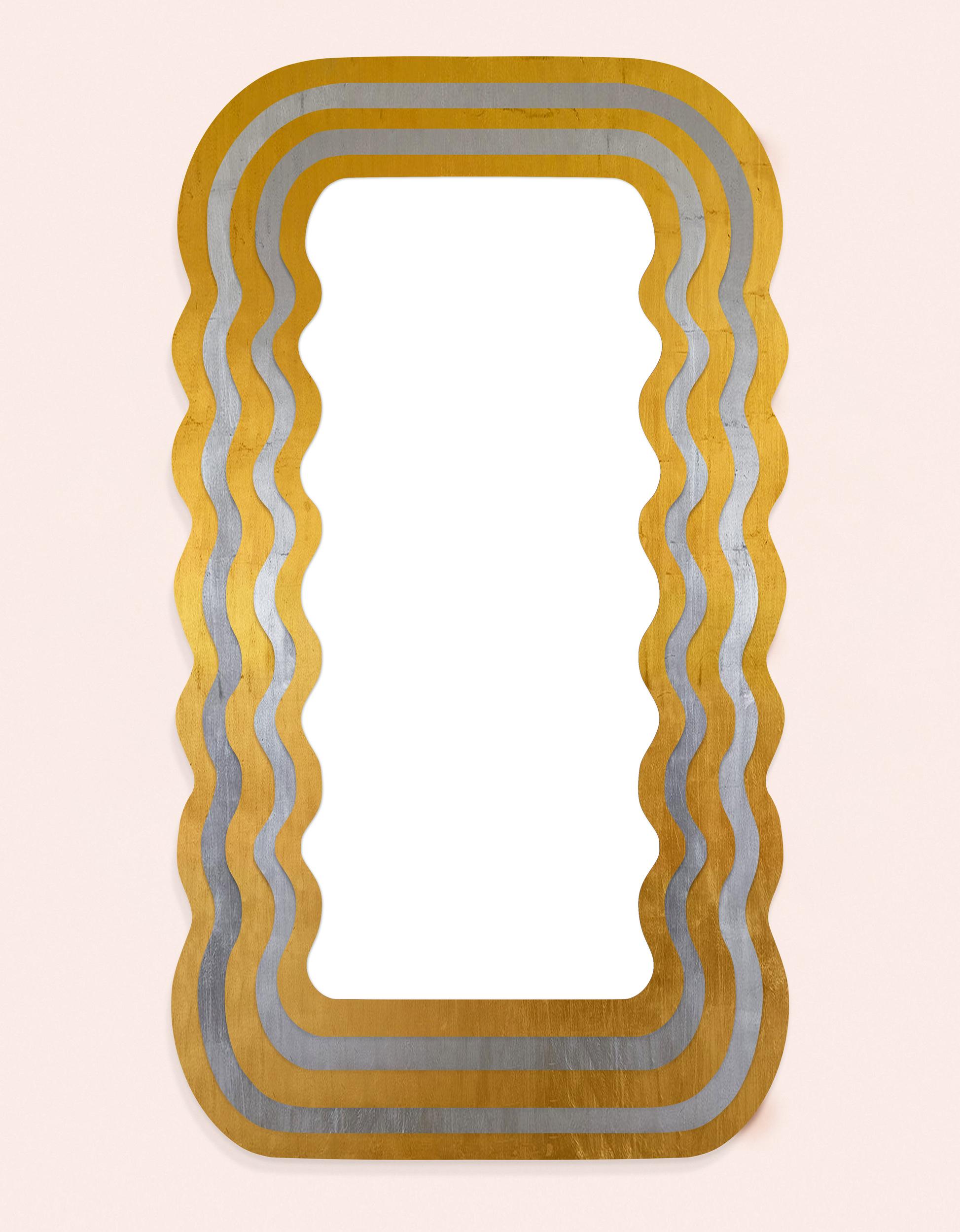 Fleur Wave Mirror in Pink Ground For Sale at 1stDibs | pink and white ...