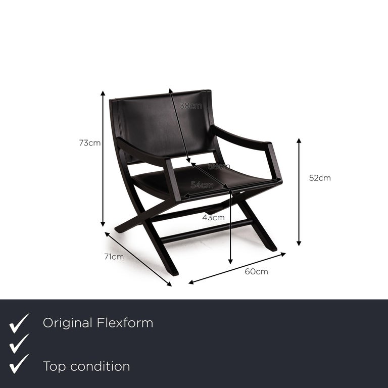 Flexform Emily Leather Armchair Black Holy Design by Centro Studi Chair ...