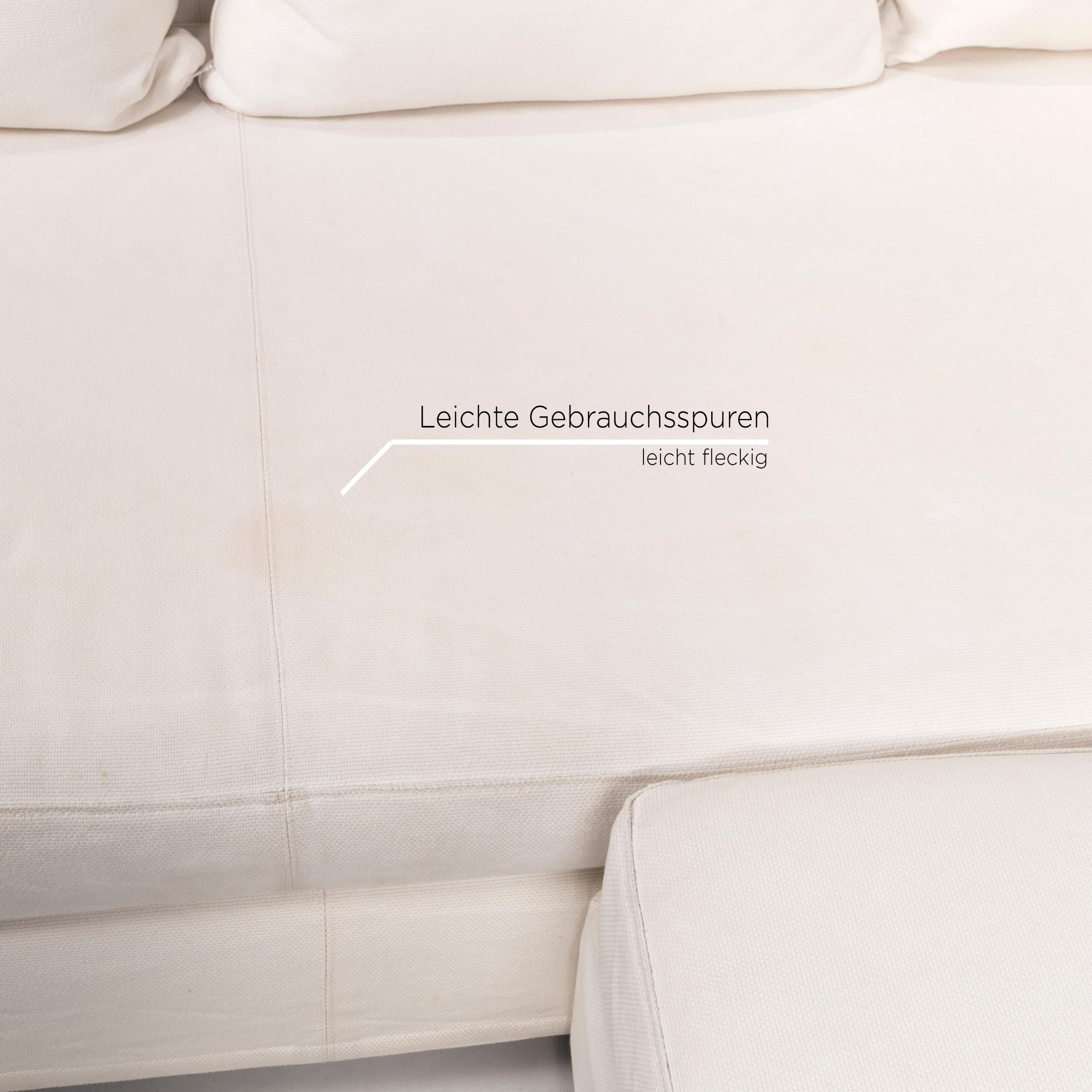 Flexform Fabric Corner Sofa Cream Sofa Couch For Sale at 1stDibs