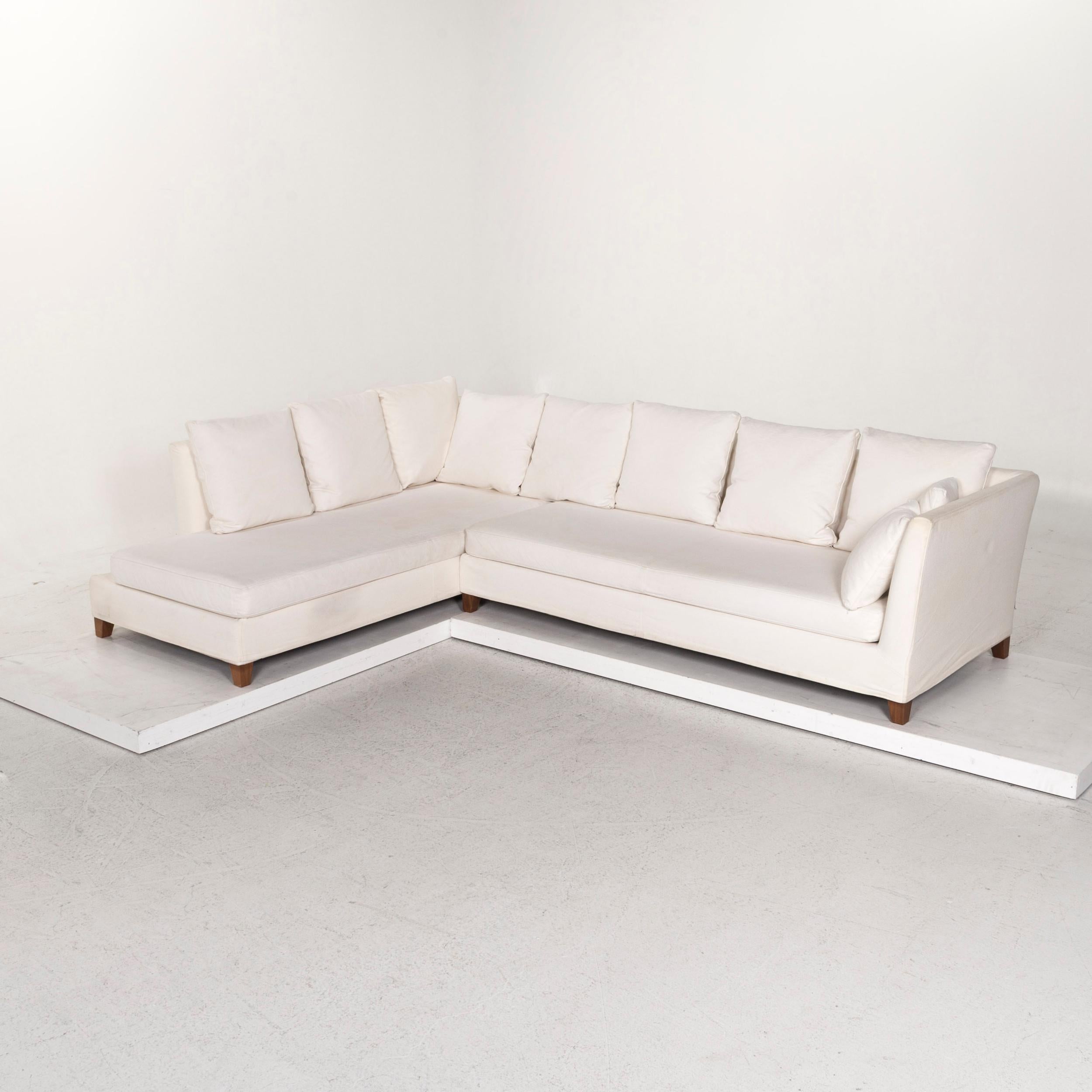 Flexform Fabric Corner Sofa Cream Sofa Couch For Sale at 1stDibs