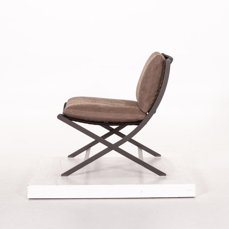 Flexform Peter Leather Armchair Brown Chair Antonio Citterio For Sale ...