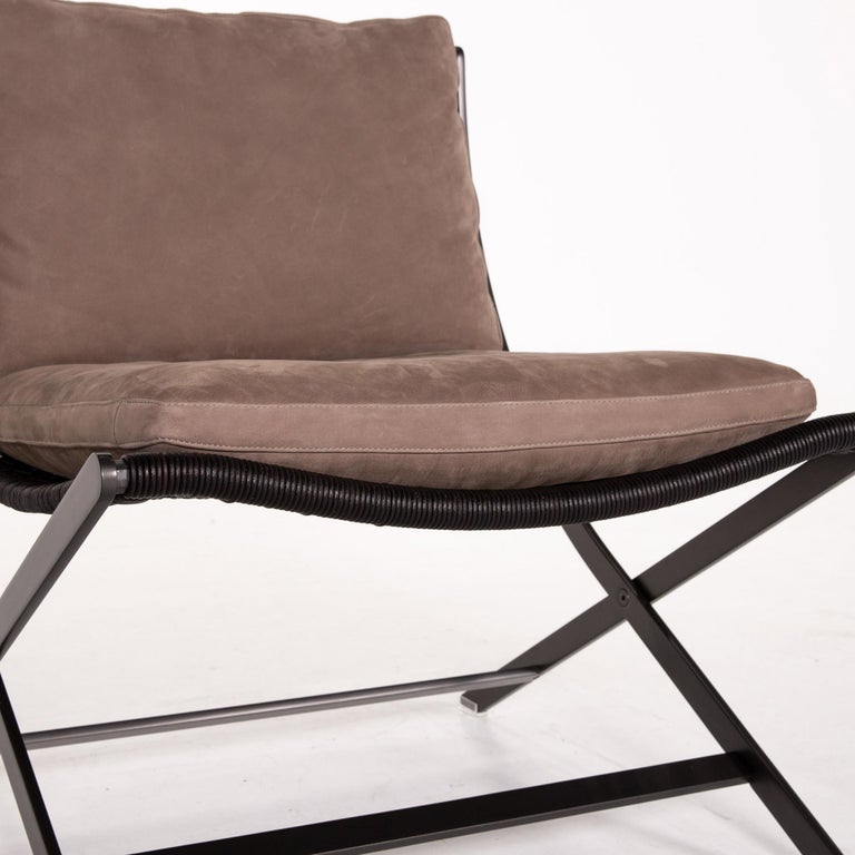 Flexform Peter Leather Armchair Brown Chair Antonio Citterio For Sale at 1stDibs