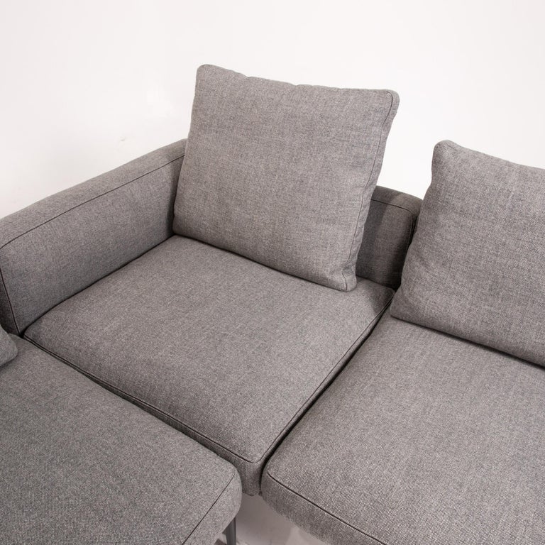 Flexform Romeo Fabric Corner Sofa Gray Sofa Couch at 1stDibs | flexform romeo sofa, flexform ...
