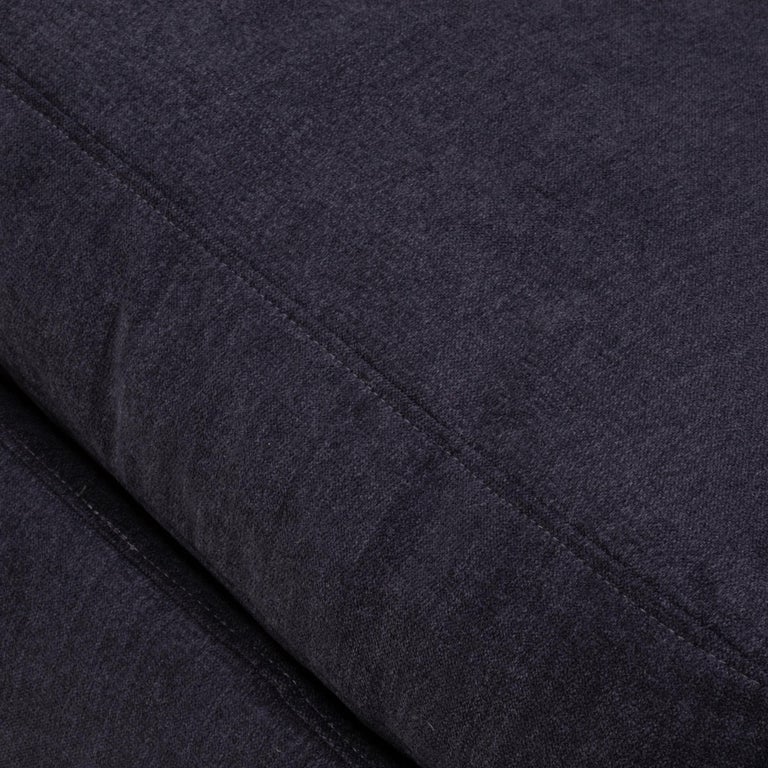 Flexform Vintage Slate Grey Fabric Sofa at 1stDibs | slate grey couch