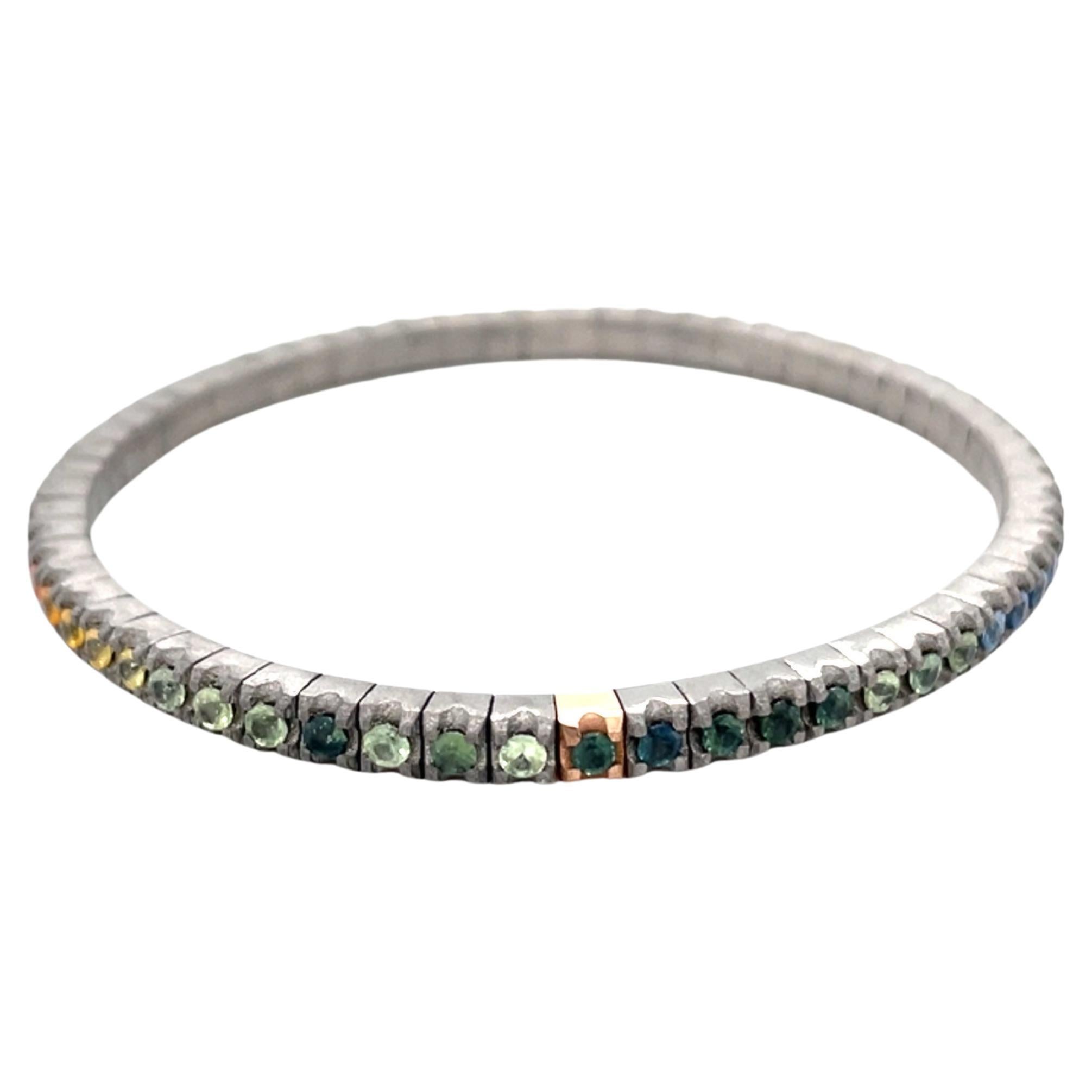 Ella Gafter Sapphire Diamonds Flexible Color Bracelet For Sale at 1stDibs