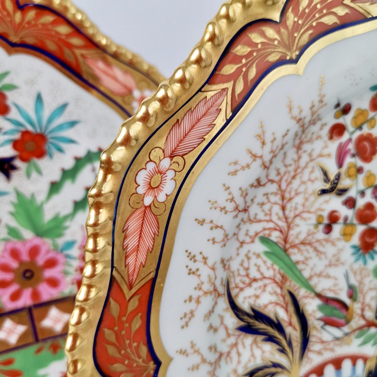 Flight Barr and Barr Pair of Porcelain Plates, Rich Imari Pattern ...