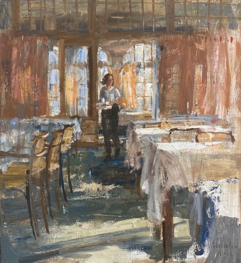 Flip Gaasendam - The Service, 21st Century Contemporary Painting of a ...