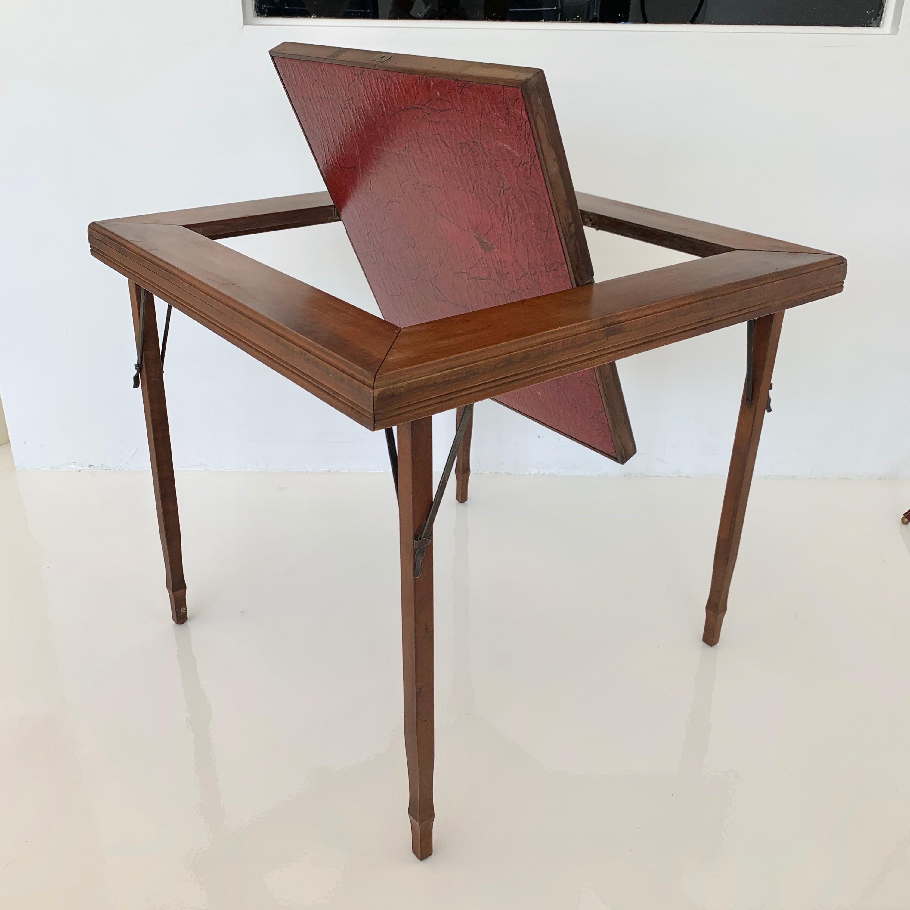 Flip-Top Cork and Wood Backgammon Table at 1stDibs | backgammon tables ...