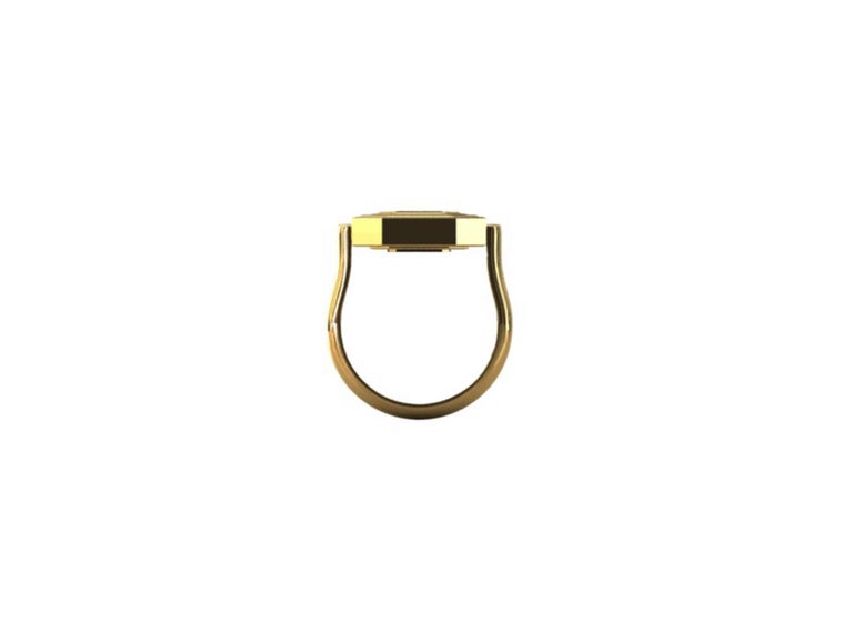Flip Top Gold and Black Enamel Ring For Sale at 1stDibs