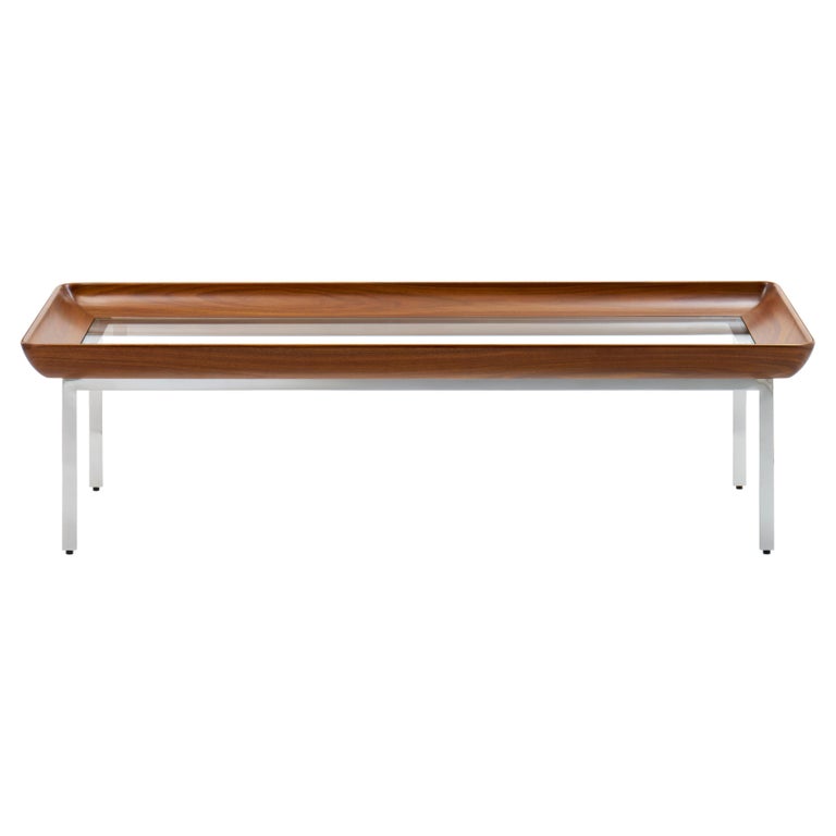 Float Tray Table, Wood and Acrylic Coffee Table For Sale at 1stDibs