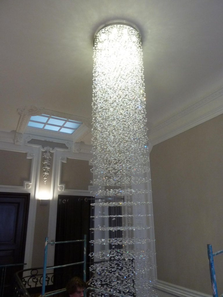 Floating Crystal Chandelier with Swarovksi Crystal Balls and Led ...