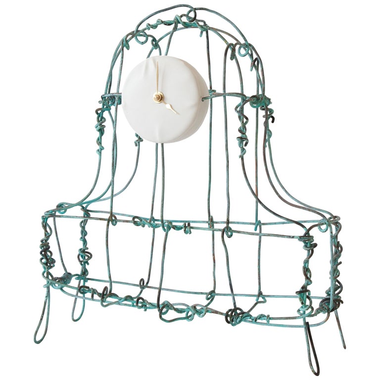 Floating Frames Mantel clock Copper Oxidized For Sale at 1stDibs