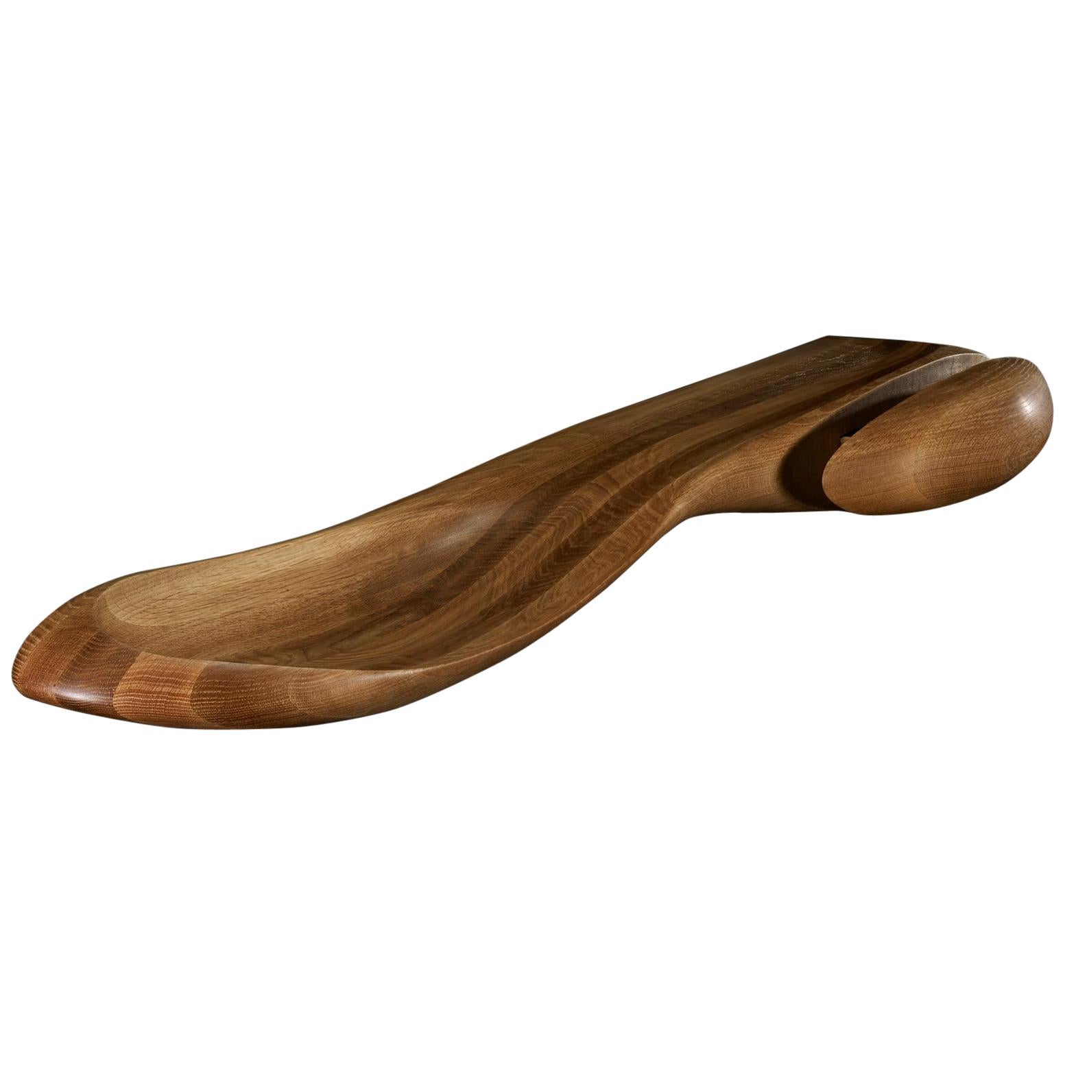 Floating Solid Walnut Console by Ray Leach at 1stDibs