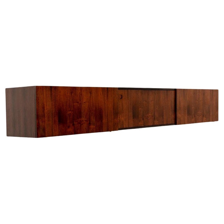 Floating Wall-Mounted Sideboard in Rosewood by Ib Kofod-Larsen, Denmark ...