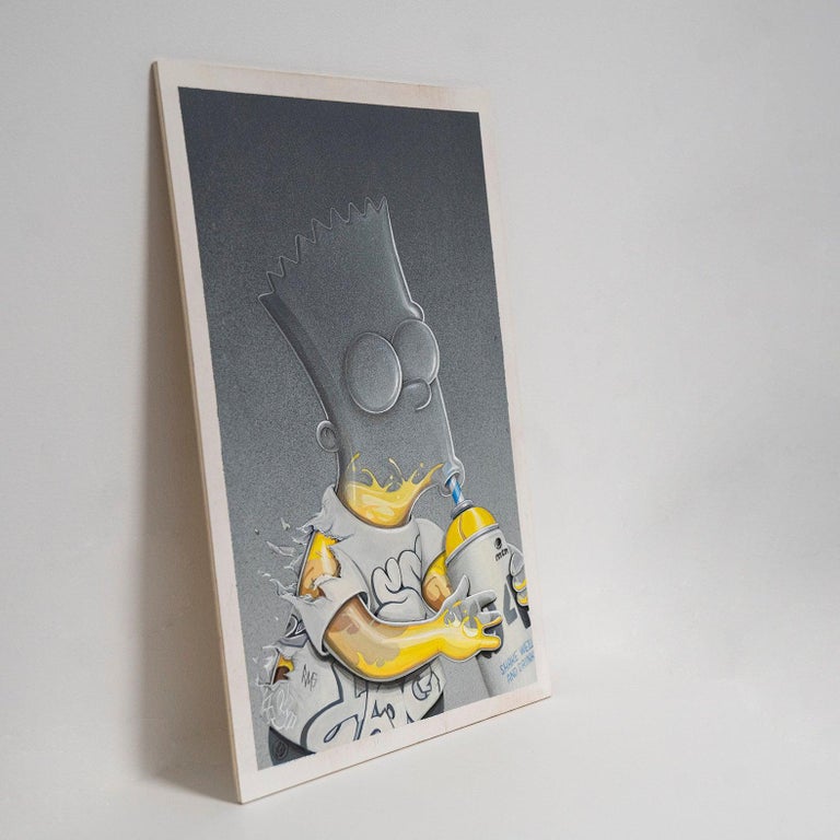 Flog - Bart - Wood Panel by Flog (Street Art), 2021 For Sale at 1stDibs