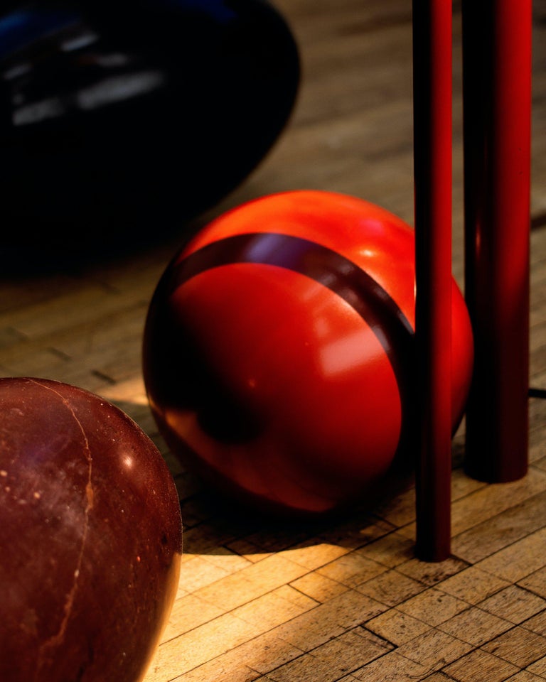 Floor Composition Lamp in Powder-Coated Earthen Red by Michael ...