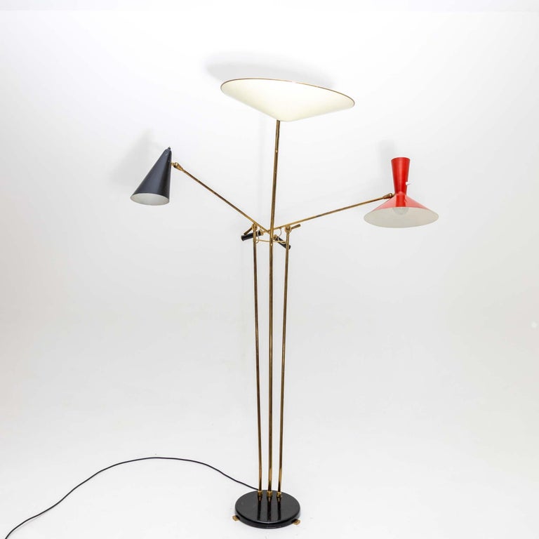 Floor Lamp, Italian Manufacture, Mid-20th Century For Sale at 1stDibs