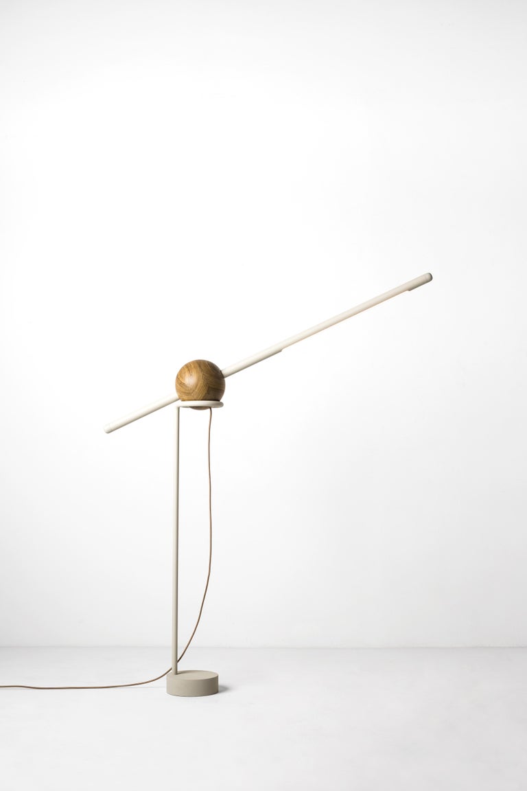 Floor Lamp Pivô on Tropical Brazilian Hardwood For Sale at 1stDibs