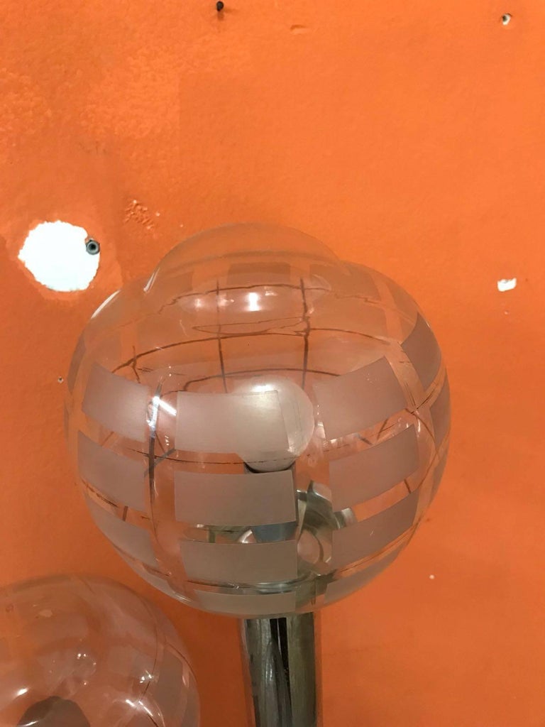 midcenturyFloor Lamp Three Chrome Stems 70 Years For Sale at 1stDibs