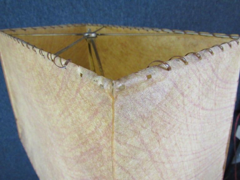 Floor Lamp w/ Hide Shade For Sale at 1stDibs