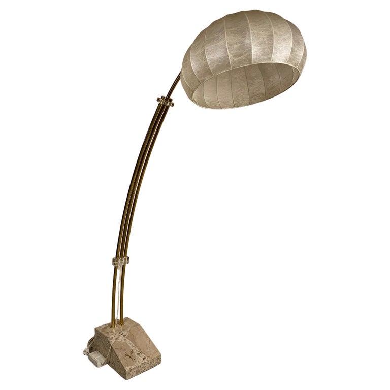 Floor Lamp with a Marble Base For Sale at 1stDibs