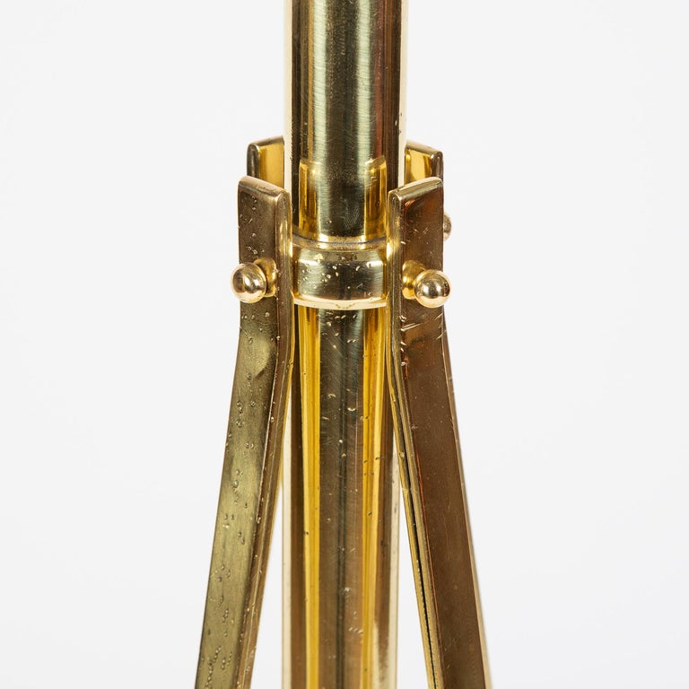 Floor Lamp with Belt and Buckle Brass Work For Sale at 1stDibs