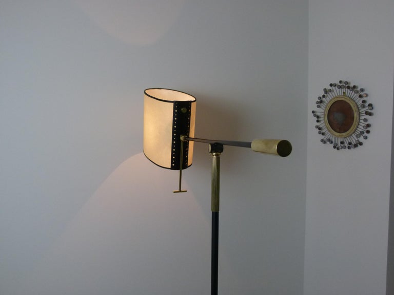 Floor Lamp with Pendulum, Counter-Weight and Patella by Maison Lunel at ...
