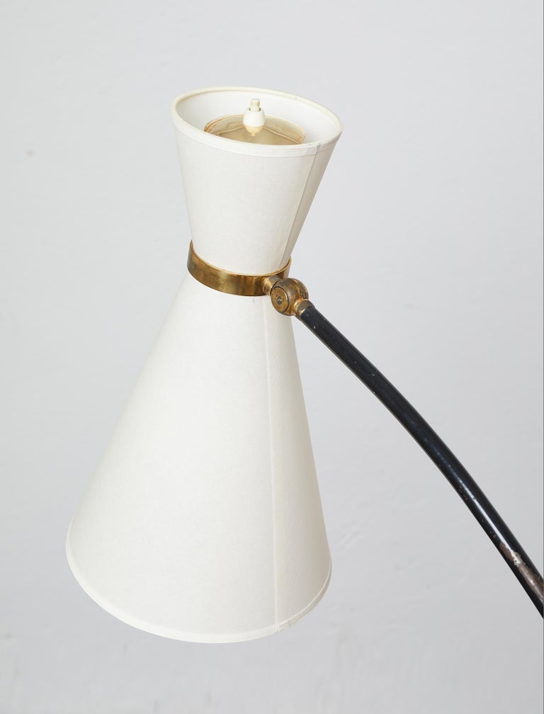 Floor Lamp with Two Arms in the Style of Carl Moor, BAG Turgi ...