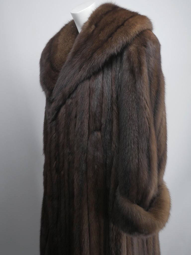 Floor Length Brown Sable Fur Coat at 1stDibs