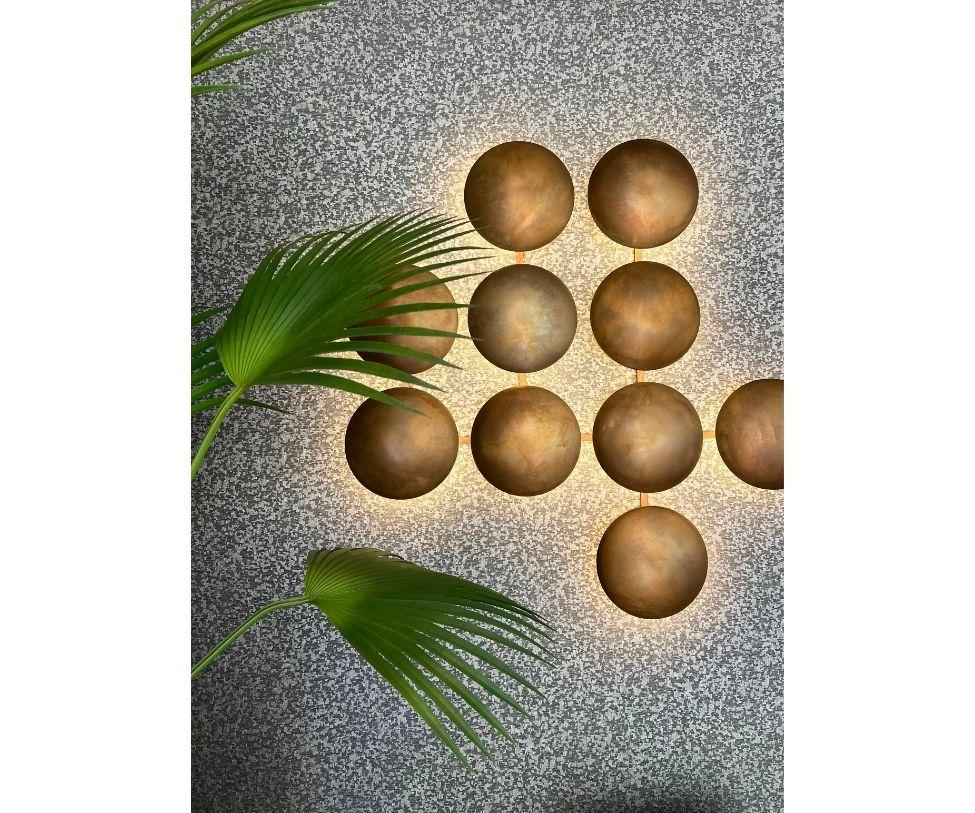 Floor Sample Henge 7 Element Wall Clips Lights in Burnished Brass For ...