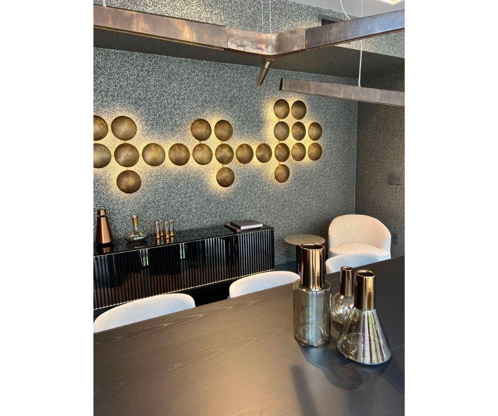 Floor Sample Henge 7 Element Wall Clips Lights in Burnished Brass For ...