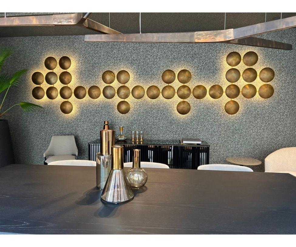 Floor Sample Henge 7 Element Wall Clips Lights in Burnished Brass For ...