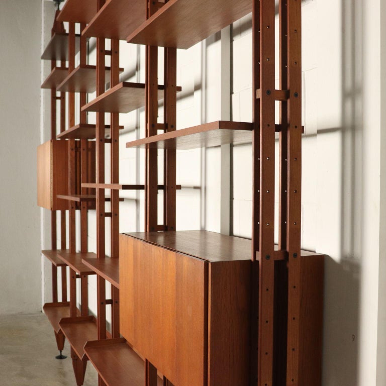 Floor-to-Ceiling Bookcase by Franco Albini Vintage Design, Italy, 1960s ...