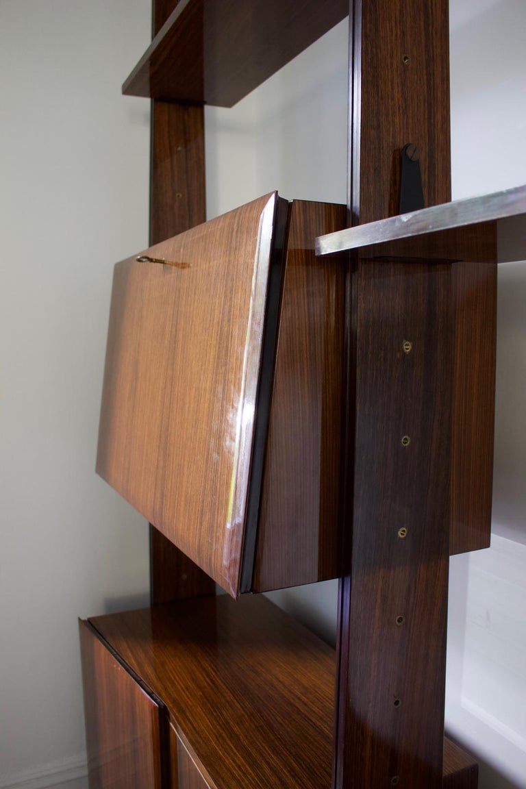 Floor to Ceiling Shelving System Attributed to Dassi, Italy 1950s at ...