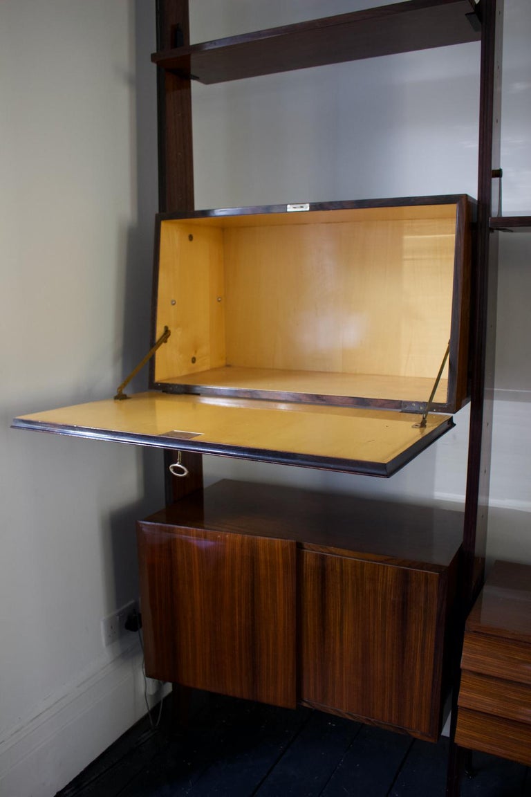 Floor to Ceiling Shelving System Attributed to Dassi, Italy 1950s at ...