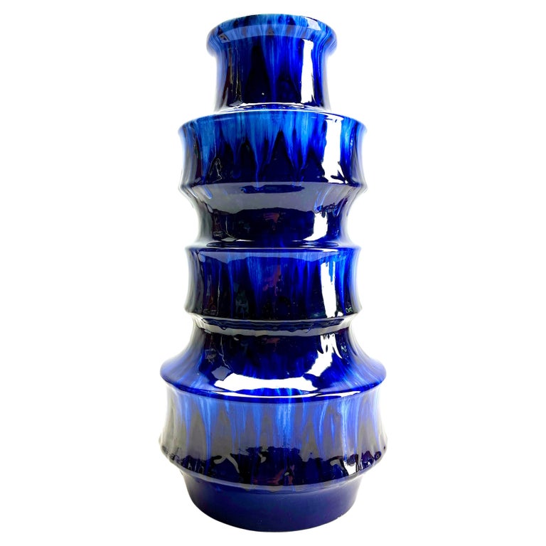 Floor Vase 'Scheurich, Blue Model 267-38' W-Germany, 1960s For Sale at ...