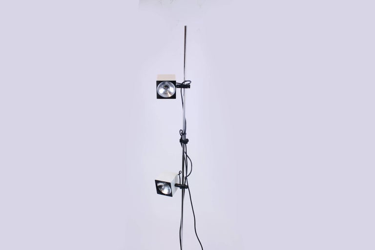 Floorlamp in Bauhaus Style with Cuboid Shades in the Manner of Koch and ...