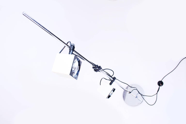 Floorlamp in Bauhaus Style with Cuboid Shades in the Manner of Koch and ...