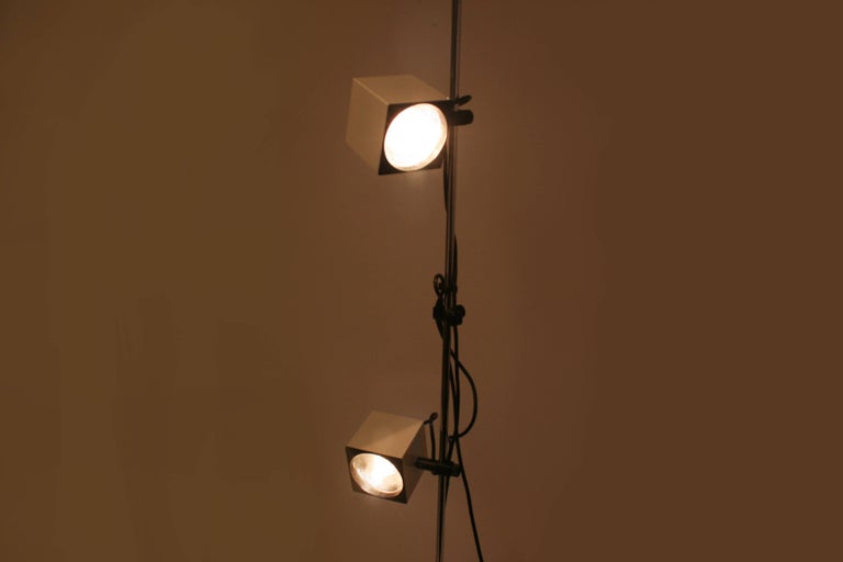 Floorlamp in Bauhaus Style with Cuboid Shades in the Manner of Koch and ...