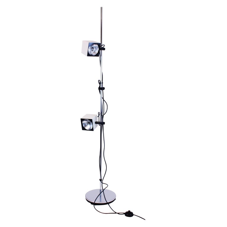 Floorlamp in Bauhaus Style with Cuboid Shades in the Manner of Koch and ...