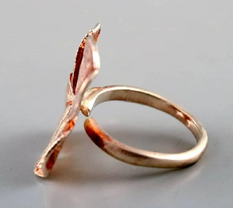 Flora Danica Jewellery, Two Rings of Sterling Silver, Gold-Plated For ...