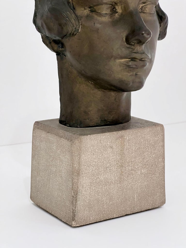 "Flora" Head Sculpture by Gertrude Vanderbilt Whitney For Sale at 1stDibs