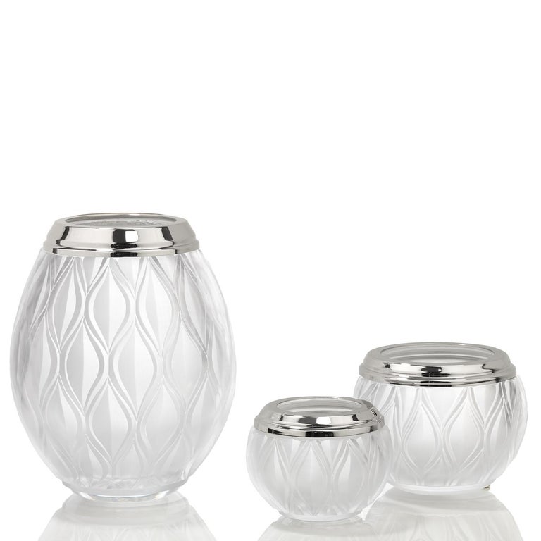 Flora Large Crystal Vase For Sale at 1stDibs