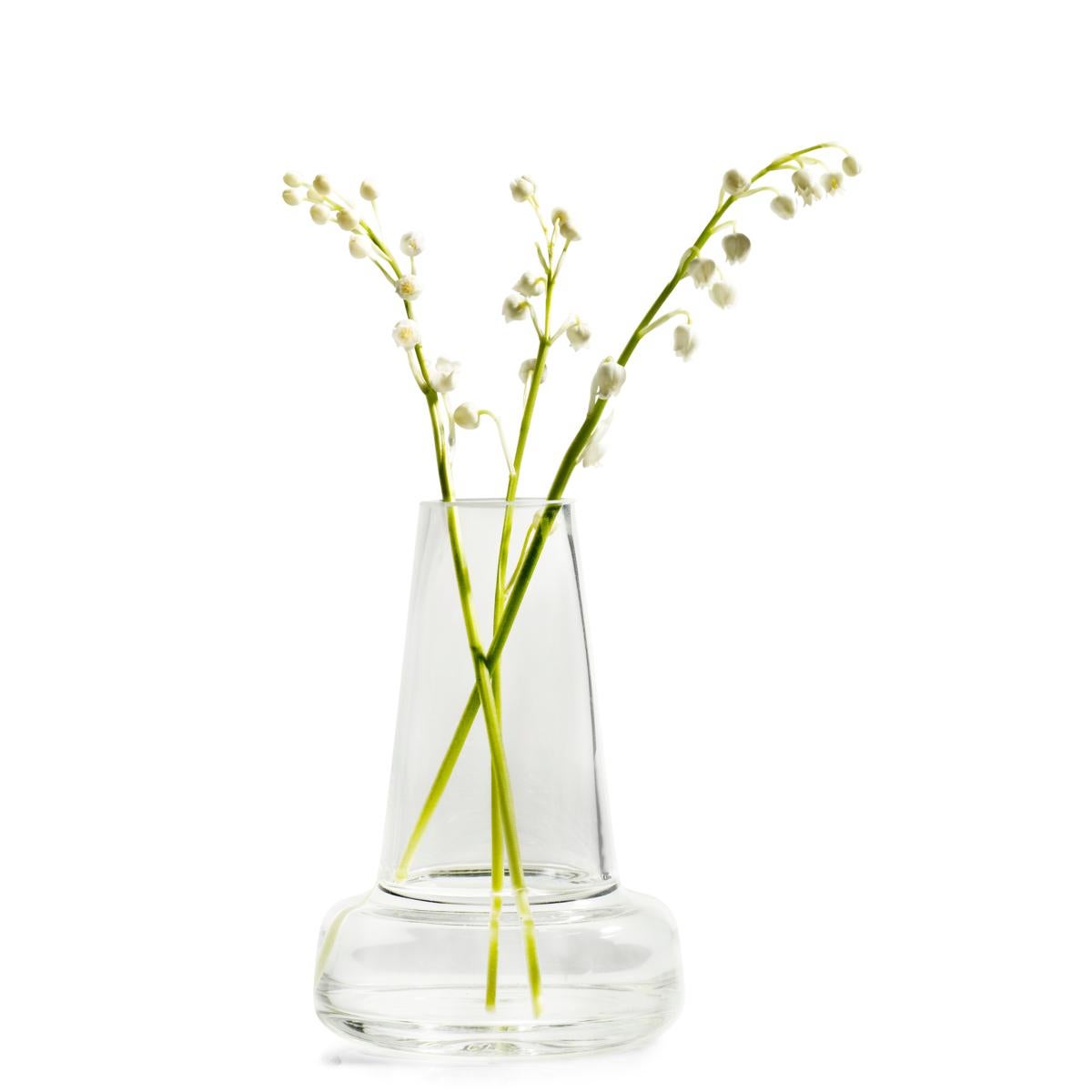 Flora Vase Long Neck Clear For Sale at 1stDibs