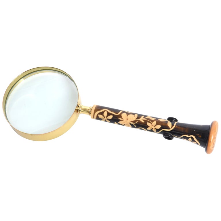 Floral and Butterfly Bakelite Magnifier Magnifying Glass at 1stDibs