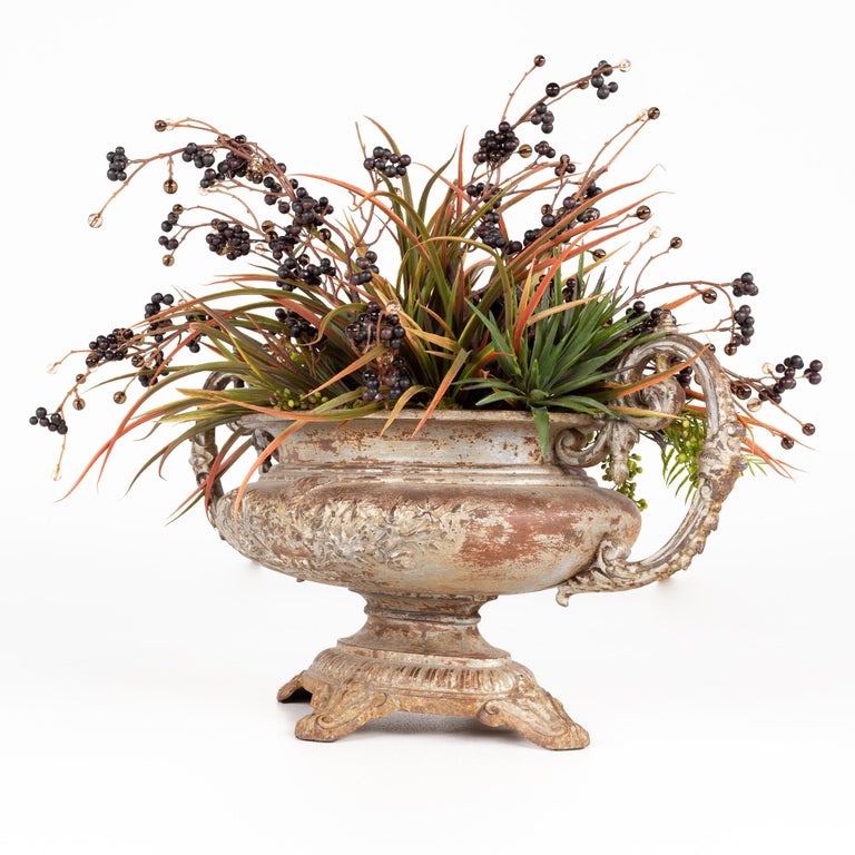 Floral Cast Iron Centerpiece For Sale at 1stDibs